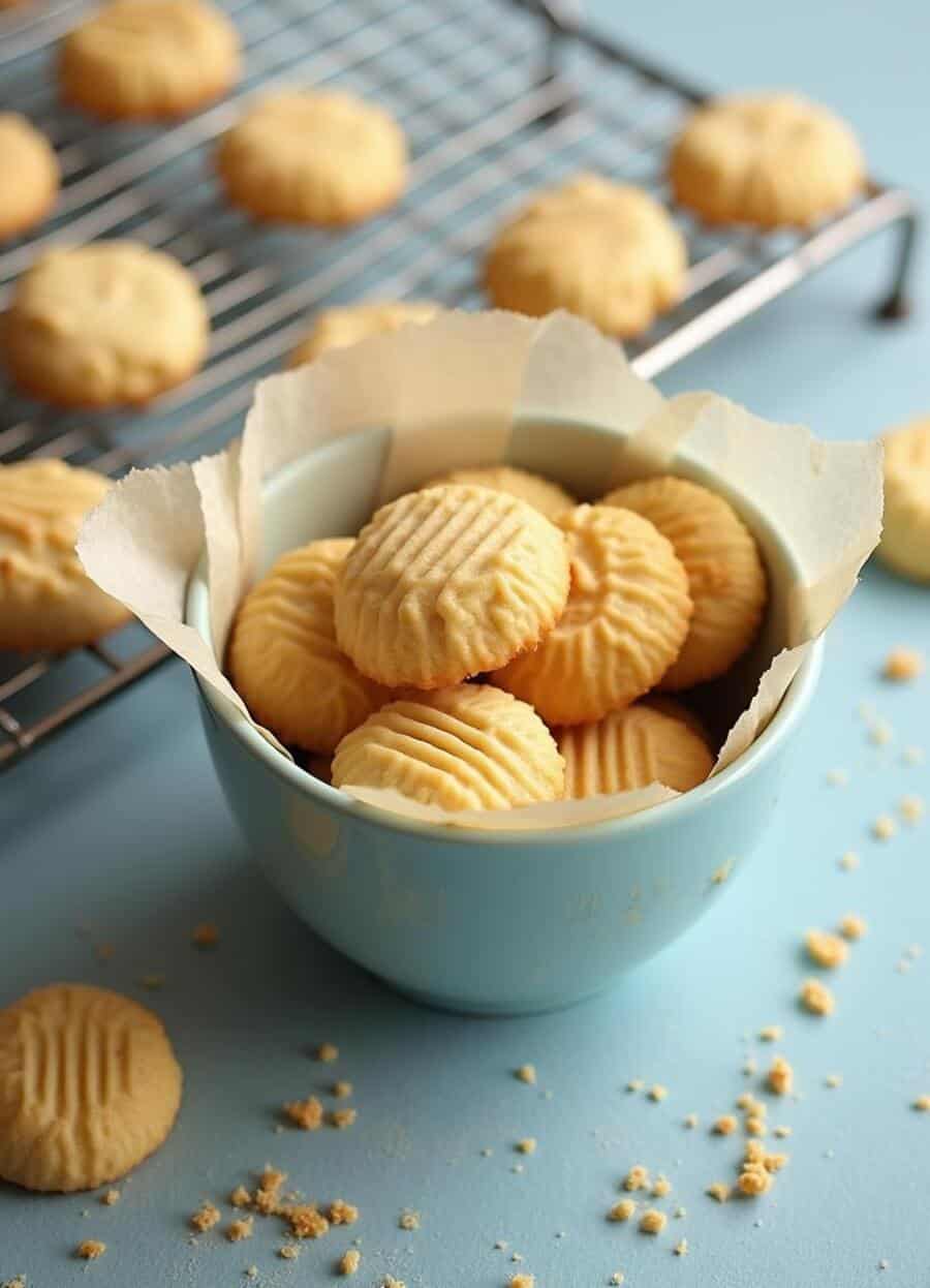 3 Ingredient Mini Butter Cookies - Oneiric Home